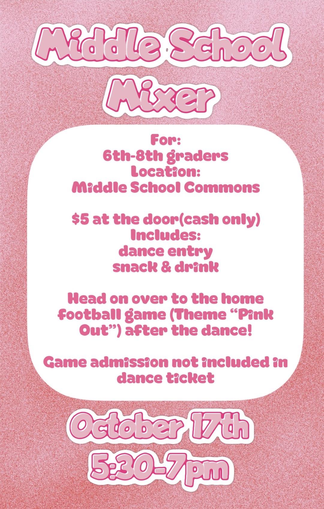 2025 PTO Middle School Mixer – DV PTO